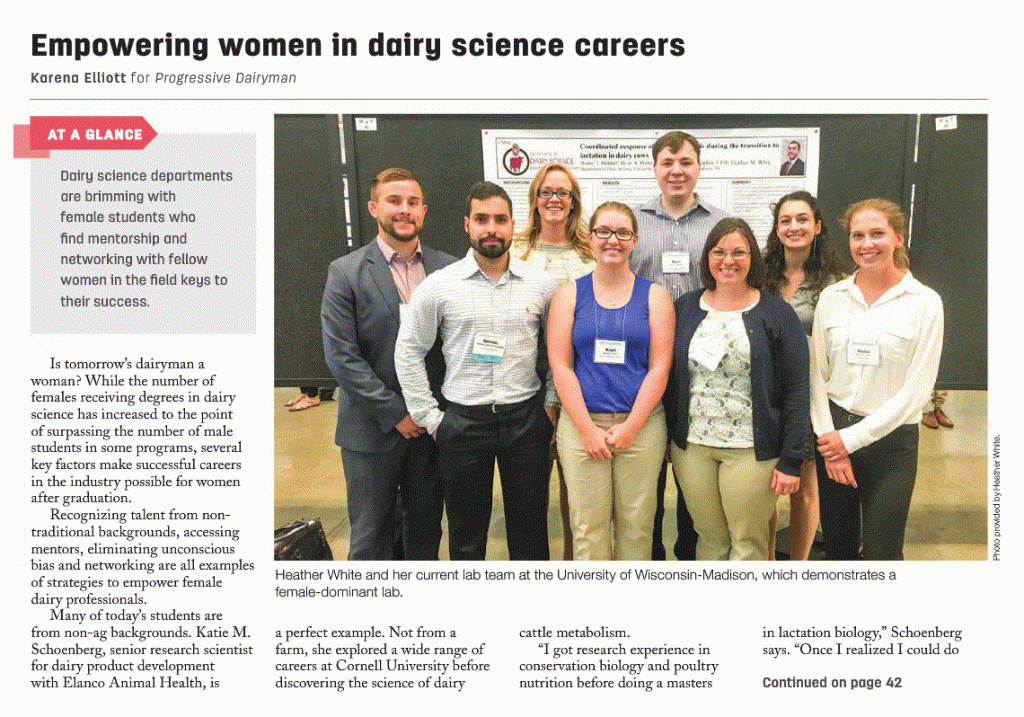 Progressive Dairyman Article- 2017 – Dr. Heather White's Lab